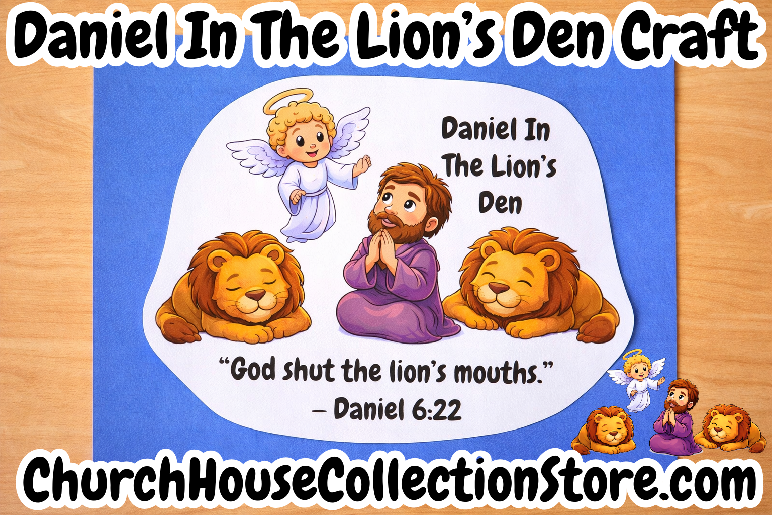 Daniel in the Lion’s Den Cutout Craft for Preschool Bible Lessons ...