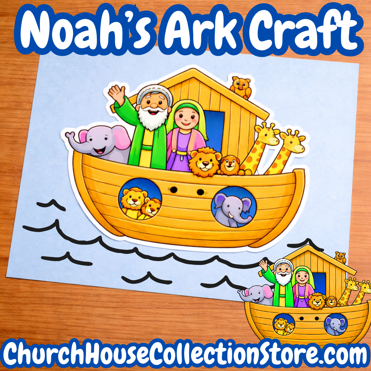Noah’s Ark Bible Paper Craft for Preschool – Church House Collection Store
