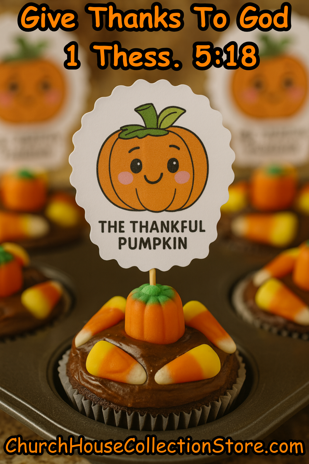 The Thankful Pumpkin Cupcakes – Fall Sunday School Snack Idea – Church ...