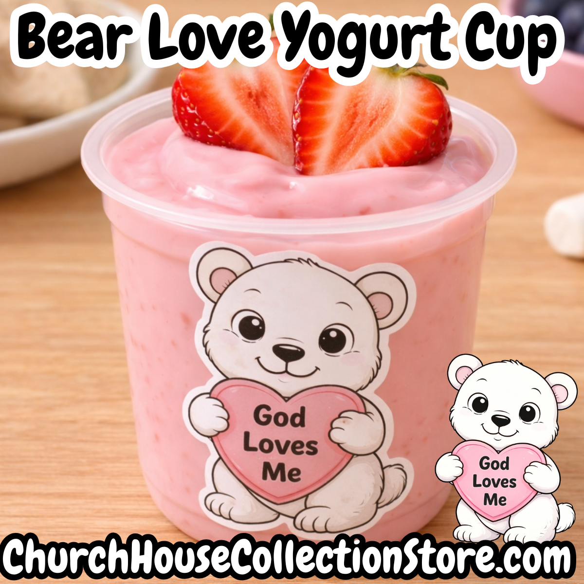 God Loves Me Bear Cutout Sticker Template for Preschoolers – Church ...