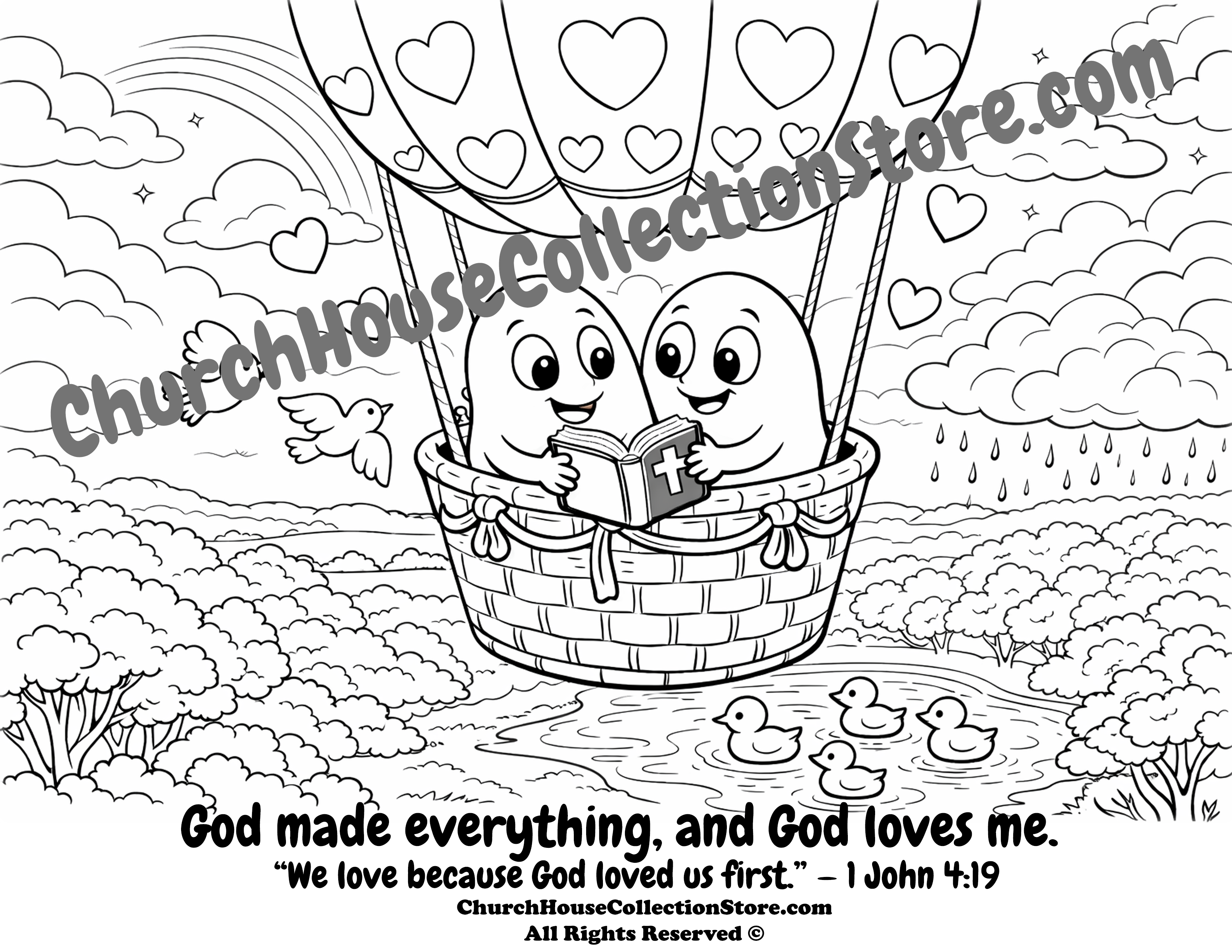 Jelly Bean Valentine Bible Coloring Page for Preschool – Church House ...