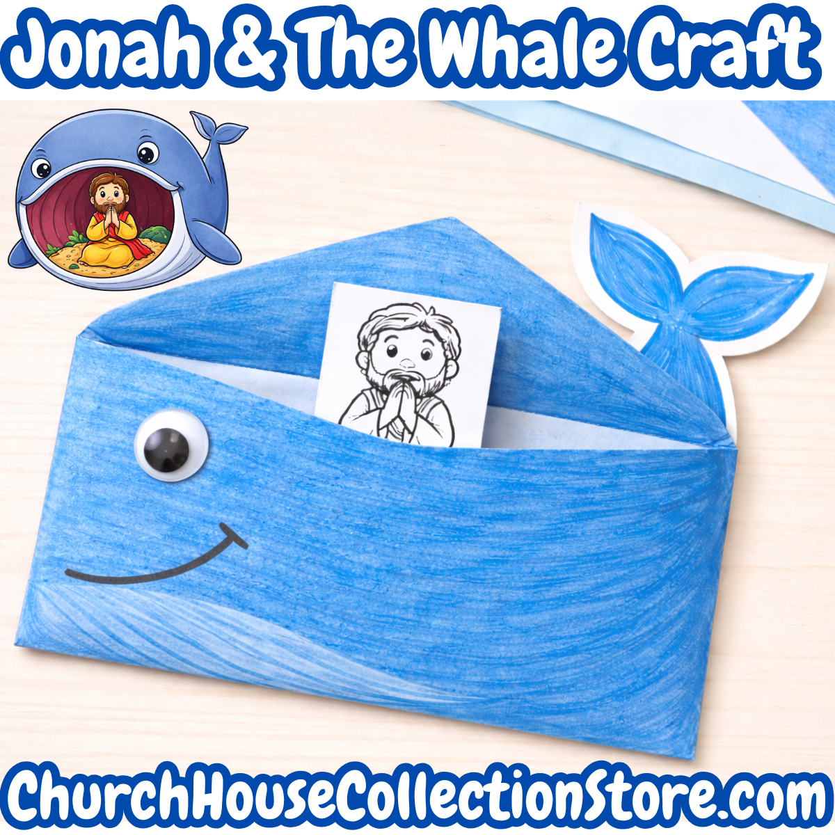 Jonah and the Whale Envelope Craft for Preschool Bible Lessons – Church ...