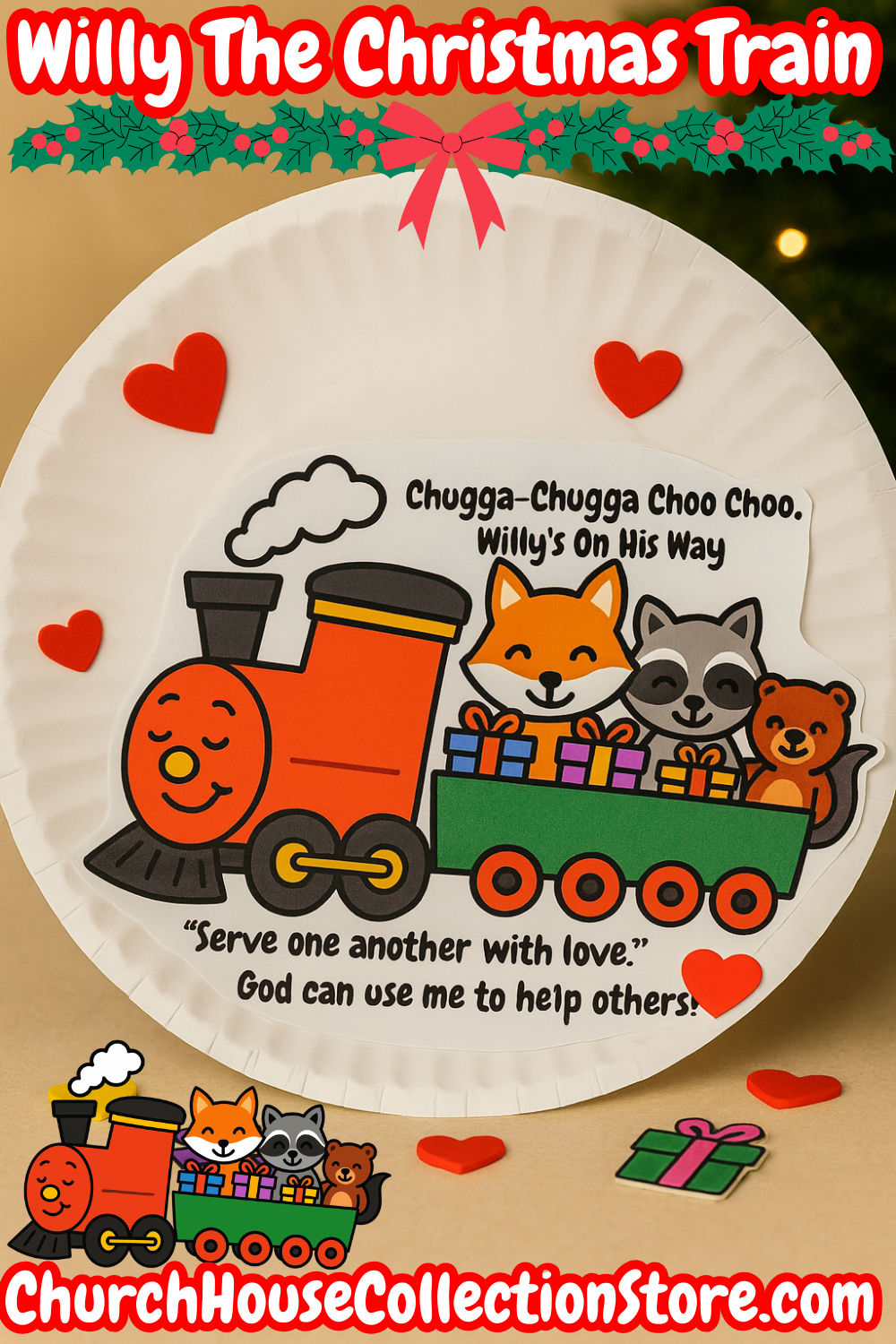 Willy the Christmas Train Paper Plate Bible Craft – Church House ...