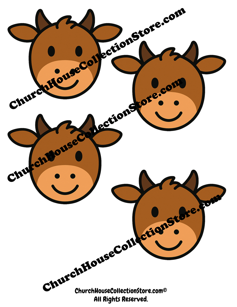 Free Cow Head Printable Templates – For Craft & Snack Projects – Church ...