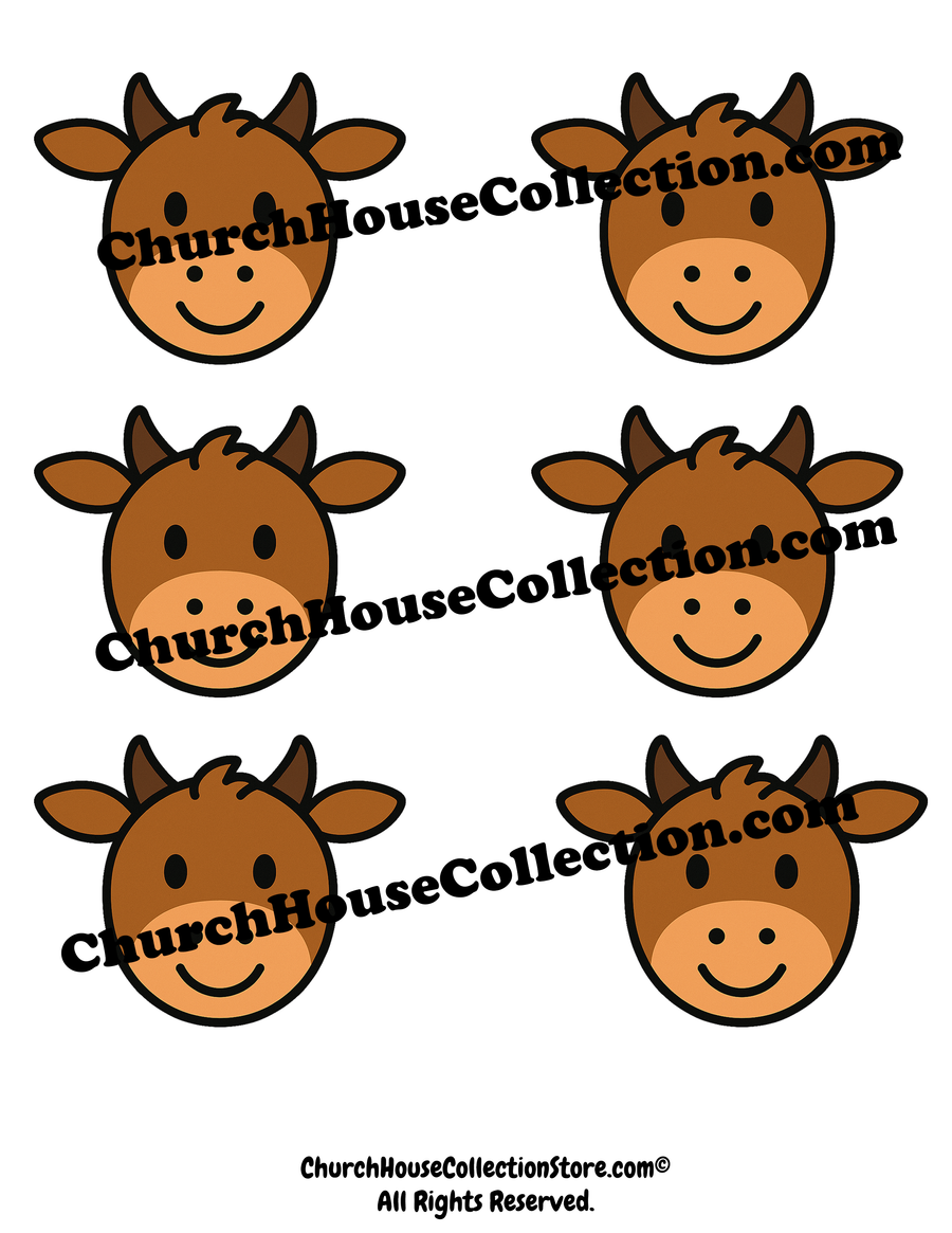Free Cow Head Printable Templates – For Craft & Snack Projects – Church ...